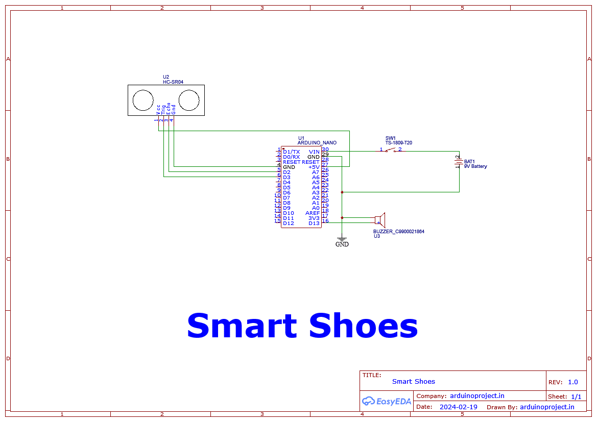 Smart shoe’s for Blind Person using Arduino – projectiot